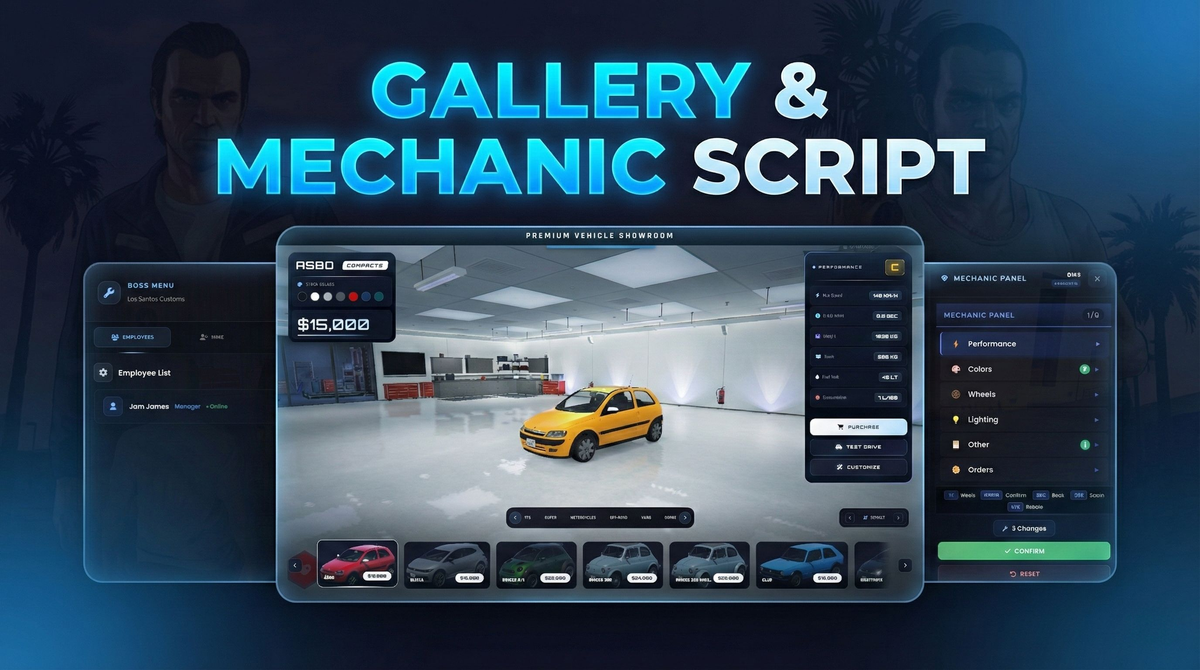 PAID - [PAİD][QBCORE] Advanced Mechanic & Gallery [ESCROW] | VAG ...