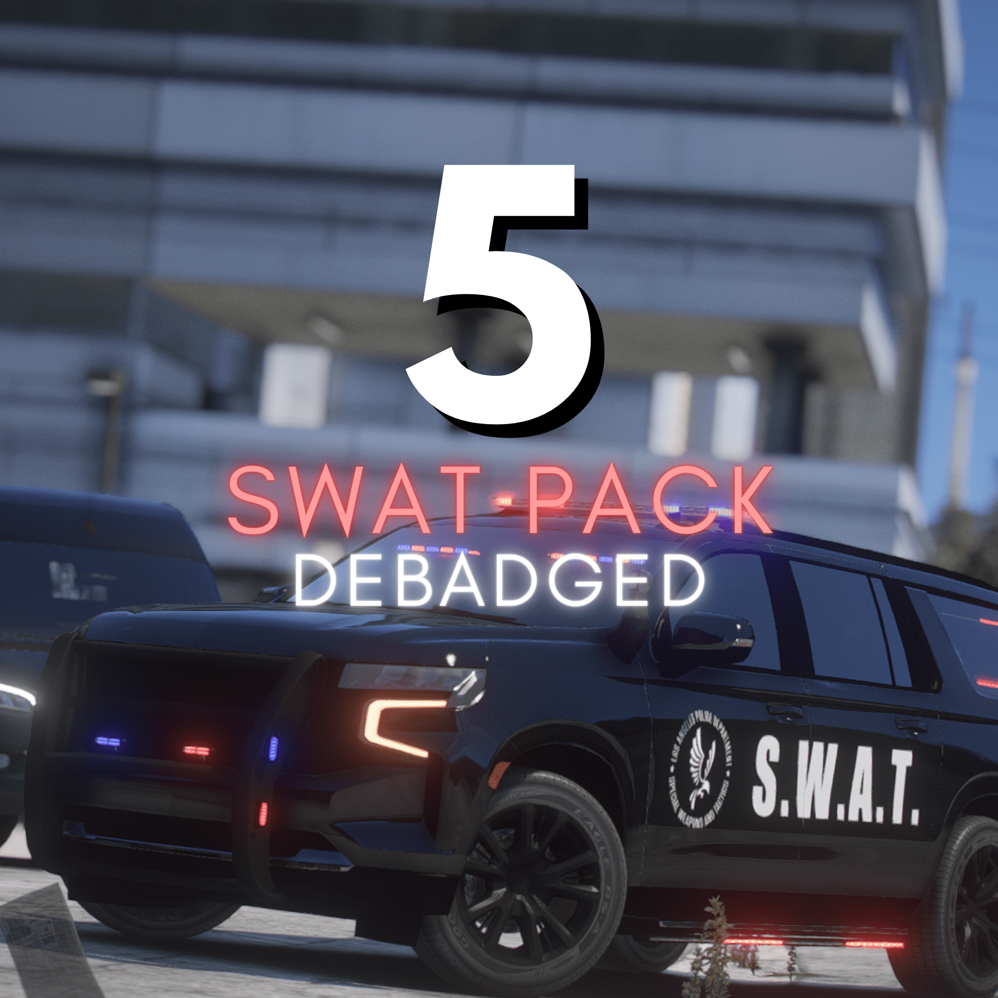 Vehicles - SWAT Debadged Police Pack | 5 Vehicles | Templates | VAG ...
